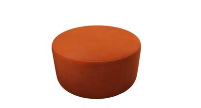 Luna Large Round Footstool in Brick Aquaclean Clever Velvet - sofa.com ...