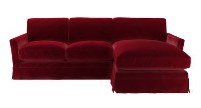 Otto Medium RHF Chaise Sofa in Malbec Cotton Matt Velvet - sofa.com by ...