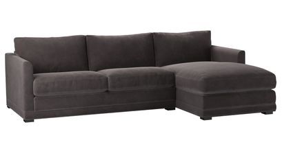 Aissa Medium RHF 2.5 Seat Storage Chaise Sofa Bed in Shale Aquaclean Clever Velvet - sofa.com by ...