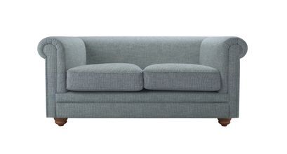 Patrick Unbuttoned 2 Seat Sofa in Cornflower Silky Jacquard Weave - sofa.com by sofa.com ...