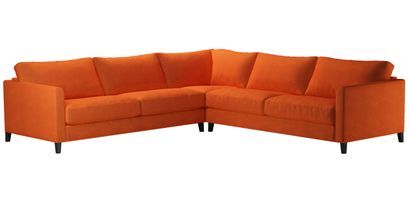 Izzy Large Corner Sofa in Paprika Smart Velvet - sofa.com by sofa.com ...