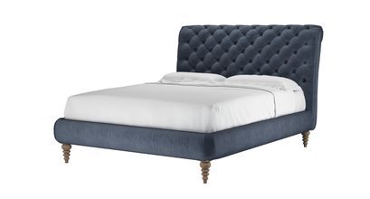 Knightsbridge without Footboard King Bed in Armour Smart Velvet - sofa ...