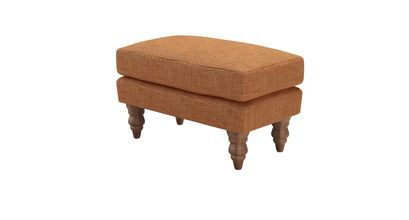 Isla Small Rectangular Footstool in Terracotta Florence Textured Weave ...
