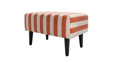Jude Small Rectangular Footstool in Burnt Orange Stripe Velvet - sofa ...
