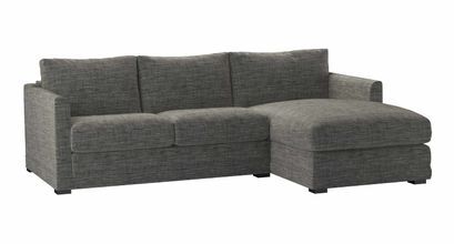 Aissa Small RHF 2 Seat Chaise Sofa bed in Liquorice Baylee Multi-Tone Viscose Linen - sofa.com ...
