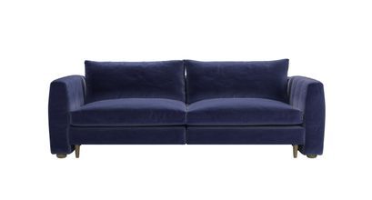 Tiffany 2.5 Seat Sofa in Prussian Blue Cotton Matt Velvet - sofa.com by ...