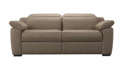 Hudson 2 Seat Recliner Sofa in Greige Florence Textured Weave - sofa ...