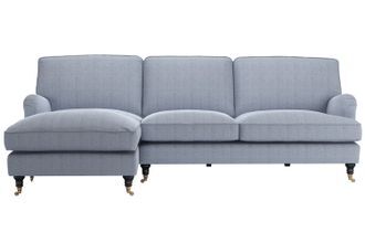 Bluebell Large LHF Chaise Sofa in Uniform House Herringbone Weave ...