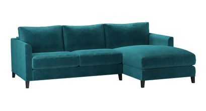Izzy Small RHF Chaise Sofa in Neptune Smart Velvet - sofa.com by sofa.com | ufurnish.com