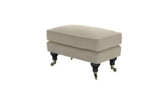Bluebell Small Rectangular Footstool in Pampas Hygge Smart Linen - sofa ...