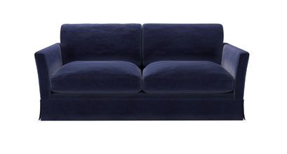 Otto 2.5 Seat Sofa in Prussian Blue Cotton Matt Velvet - sofa.com by ...