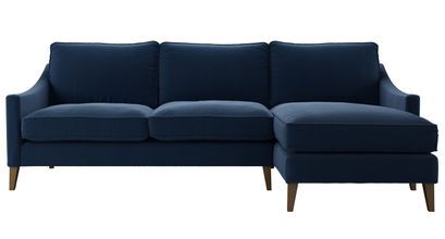 Iggy Medium RHF Chaise Sofa in Galaxy Organic Smart Cotton - sofa.com by sofa.com | ufurnish.com