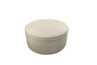 Luna Large Round Storage Footstool in Pampas Hygge Smart Linen - sofa ...