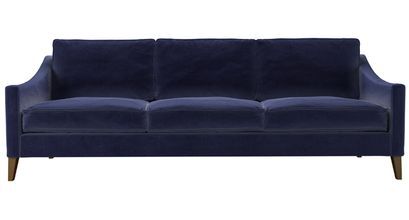 Iggy 4 Seat Sofa in Prussian Blue Cotton Matt Velvet - sofa.com by sofa ...