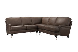 Bluebell Medium Corner Sofa in Walnut Antique Leather - sofa.com by ...