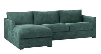 Aissa Medium LHF 2.5 Seat Storage Chaise Sofa bed in Peacock Aquaclean Clever Canvas - sofa.com ...