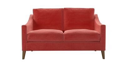 Iggy 2 Seat Sofa (breaks down) in Dusty Rose Cotton Matt Velvet - sofa ...