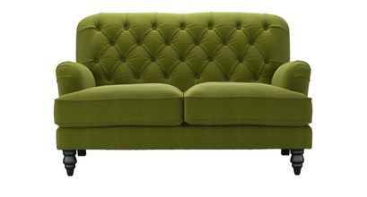 Snowdrop Button Back 2 Seat Sofa (breaks down) in Vine Leaf Organic ...
