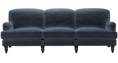 Snowdrop 4 Seat Sofa in Skyfall Cotton Matt Velvet - sofa.com by sofa ...