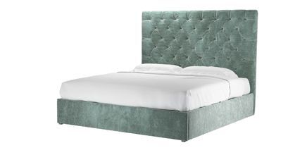 Rosalie 150cm Super King Ottoman Bed in Peppermint Bubble Velvet - sofa ...