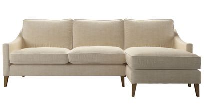 Iggy Medium RHF Chaise Sofa in Chantilly Aquaclean Clever Chenille - sofa.com by sofa.com ...