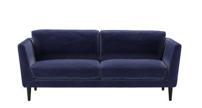 Holly 2.5 Seat Sofa in Prussian Blue Cotton Matt Velvet - sofa.com by ...