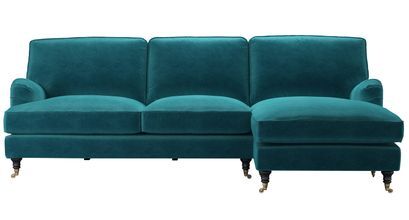 Bluebell Removable Cover Large RHF Chaise Sofa in Neptune Smart Velvet - sofa.com by sofa.com ...