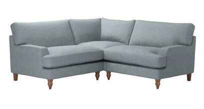 Isla Small Corner Sofa in Cornflower Silky Jacquard Weave - sofa.com by sofa.com | ufurnish.com