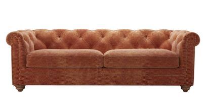 Patrick 3 Seat Sofa in Pomegranate Bubble Velvet - sofa.com by sofa.com ...