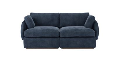 Ren 2 Seat Sofa in North Sea Aquaclean Clever Canvas - sofa.com by sofa ...