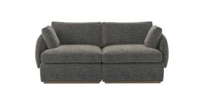Ren 2 Seat Sofa in Liquorice Baylee Multi-Tone Viscose Linen - sofa.com ...