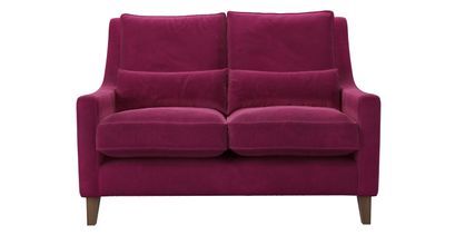 High Back Iggy 2 Seat Sofa in Persian Rose Smart Velvet - sofa.com by ...