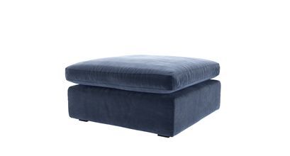 Long Island Slim Medium Rectangular Footstool in Navy Velvet - sofa.com ...