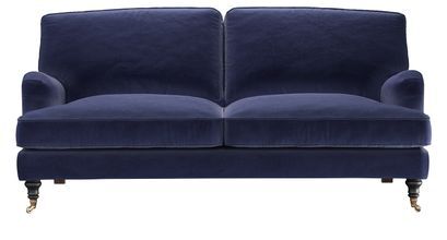Bluebell Removable Cover 3 Seat Sofa in Prussian Blue Cotton Matt ...