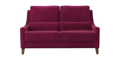 High Back Iggy 2 Seat Recliner Sofa in Persian Rose Smart Velvet - sofa ...