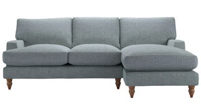 Isla Medium RHF Chaise Sofa in Cornflower Silky Jacquard Weave - sofa.com by sofa.com | ufurnish.com