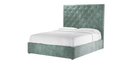 Rosalie 150cm King Ottoman Bed in Peppermint Bubble Velvet - sofa.com ...