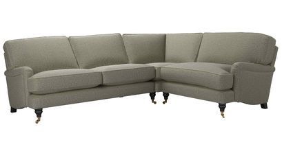 Bluebell Asym. Crn: LHF 2.5 Seat w RHF Loveseat in Rosemary Cross Weave ...
