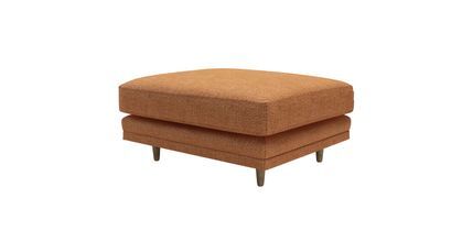 Marco Large Rectangular Footstool in Terracotta Florence Textured Weave ...