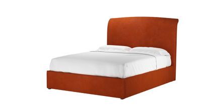 Thea King Ottoman Bed in Brick Aquaclean Clever Velvet - sofa.com by ...