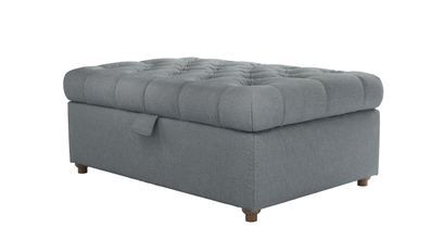 Valentin Medium Rectangular Storage Footstool in Burnham Norfolk Cotton ...