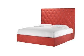 Rosalie 150cm Super King Ottoman Bed in Wild Raspberry Smart Velvet ...