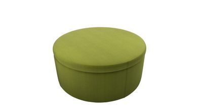 Luna Large Round Storage Footstool in Vine Leaf Organic Smart Cotton ...