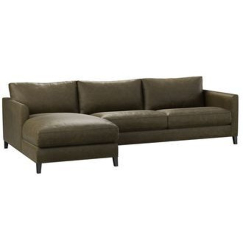 Izzy Large LHF Chaise Sofa in Dark Moss Antique Leather - sofa.com by ...