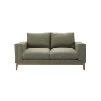 Costello 2 Seat Sofa in Matcha Powdered Leather - sofa.com by sofa.com ...