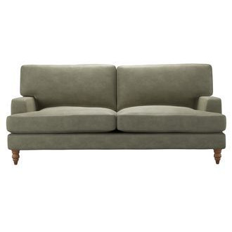 Isla 3 Seat Sofa in Matcha Powdered Leather - sofa.com by sofa.com ...