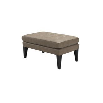 Club Small Rectangular Footstool in Pewter Grain Leather - sofa.com by ...