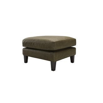 Izzy Medium Rectangular Footstool in Dark Moss Antique Leather - sofa ...