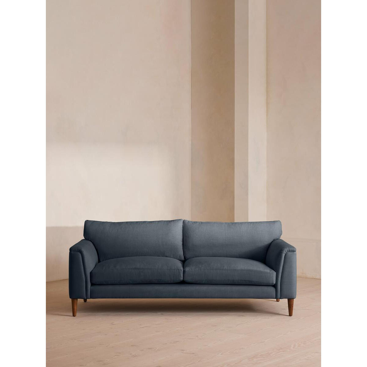 Reya Linen Sofa in Prussian Blue | Mid-Century Design by Soho Home Ltd ...