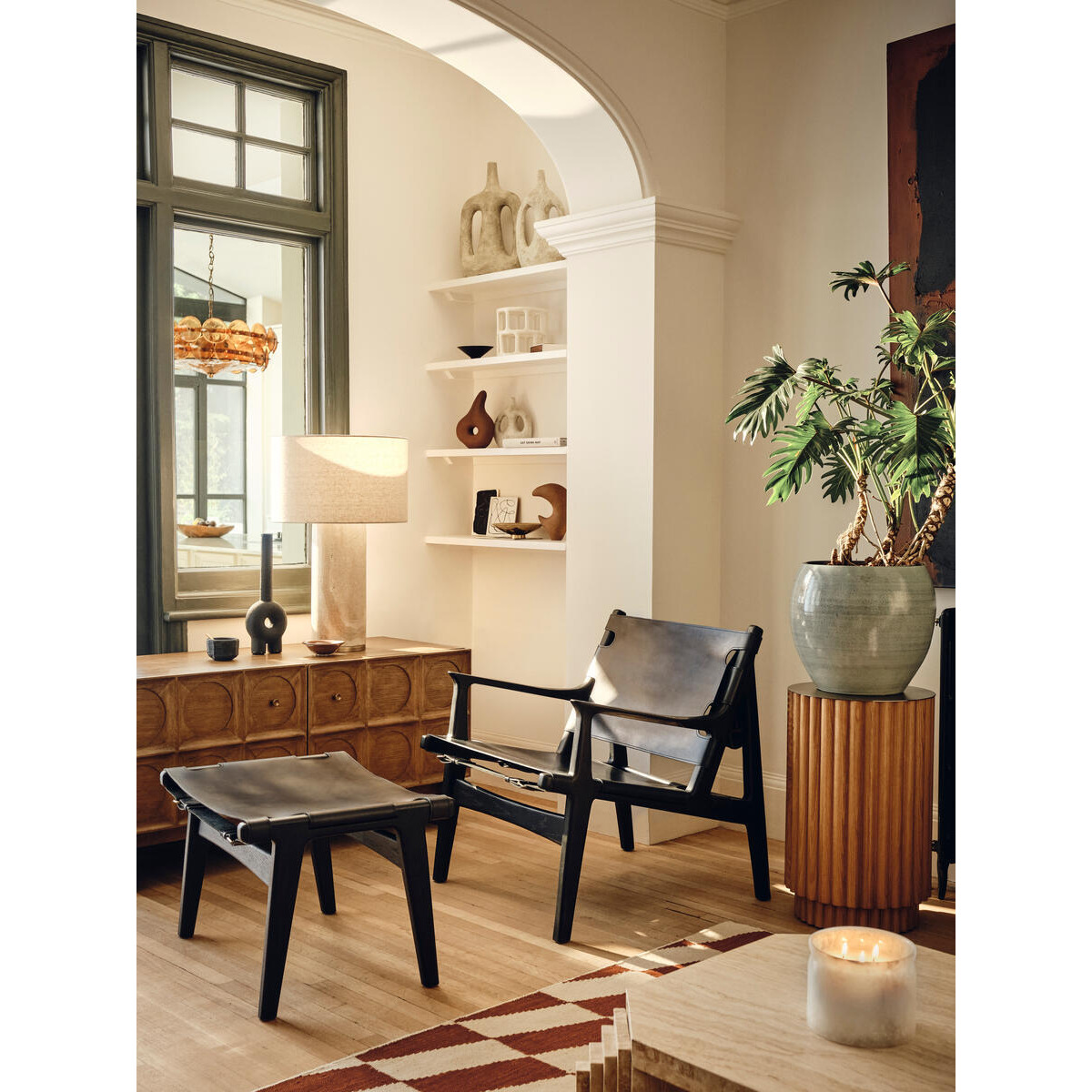 Sagrada Chair, Black Leather by Soho Home Ltd | ufurnish.com